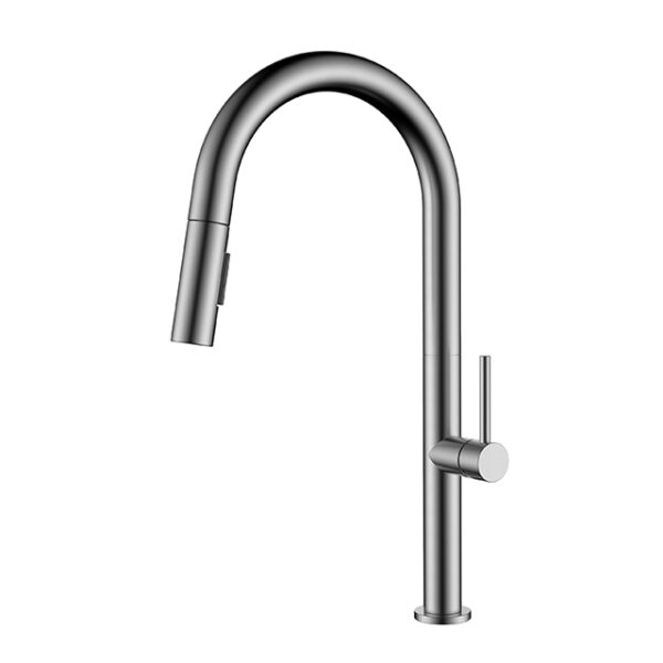Stainless steel slim pull down kitchen faucet | K546 01 - Lanerdi