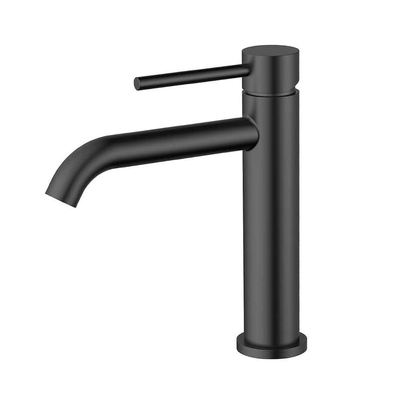 Round Stainless Steel Basin Tap with Long Spout | B990 01 - Lanerdi