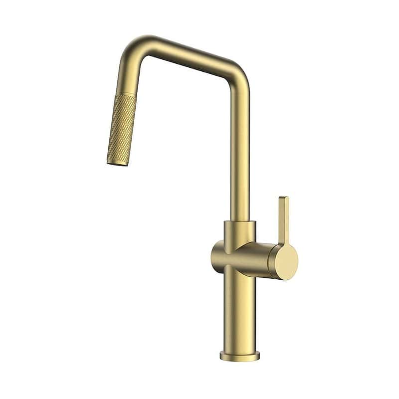 Stainless steel U shaped kitchen faucet with knurling sprayer | K759D ...