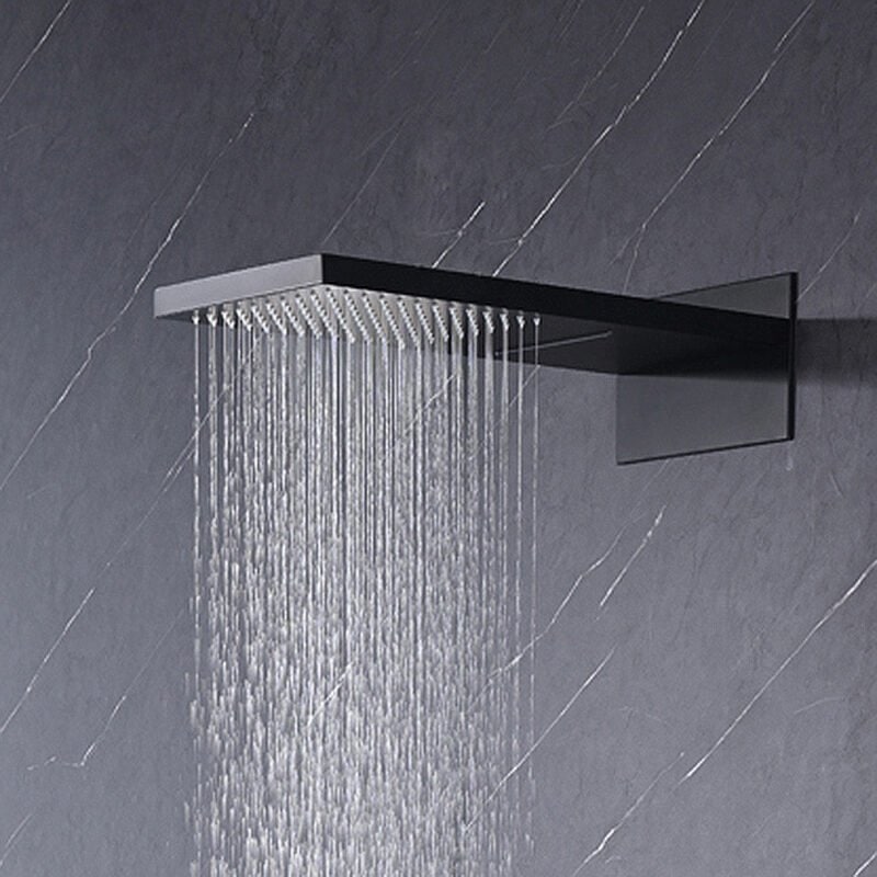 Matte black concealed 4-way shower system | SC799 24 - Lanerdi